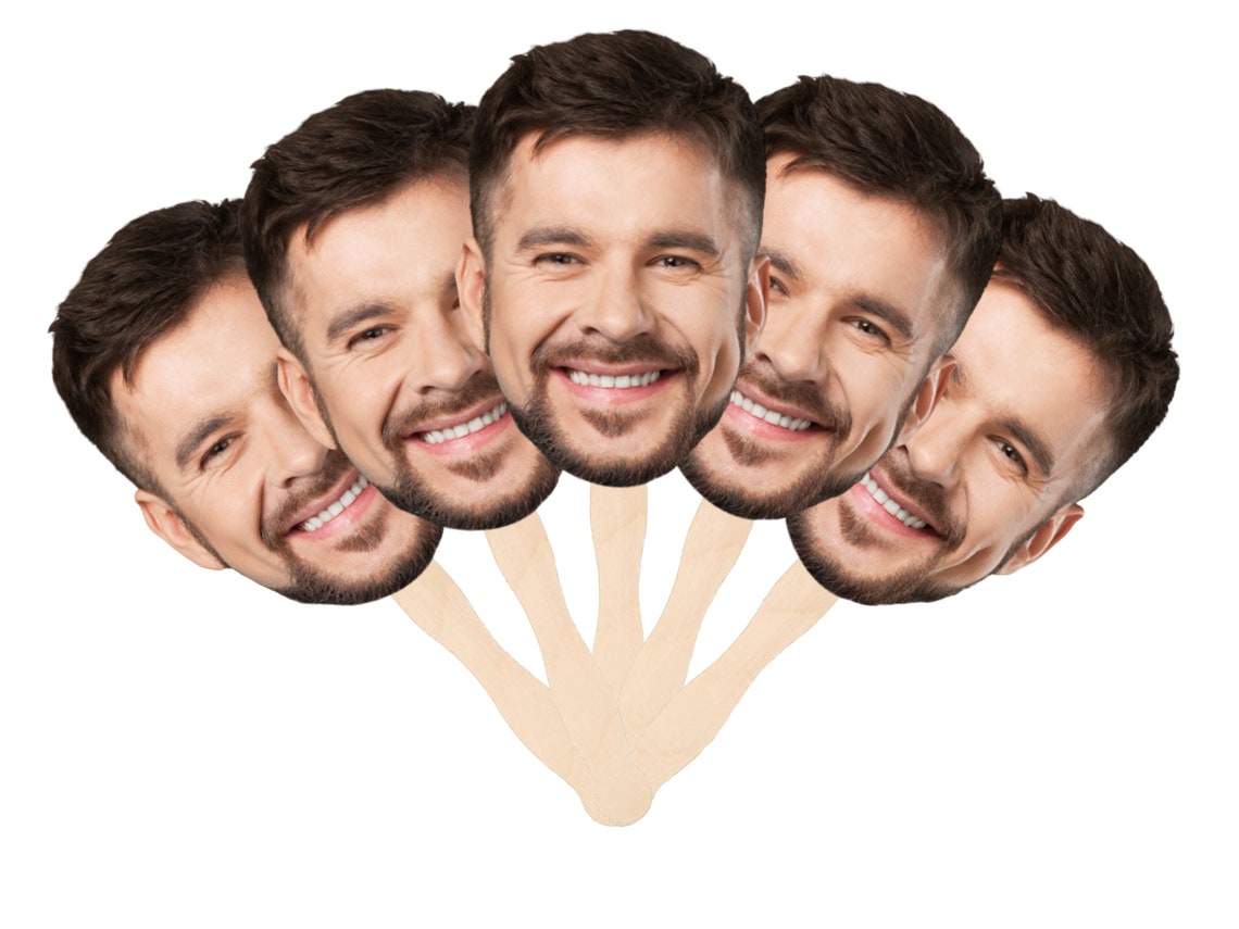 Custom Face Fans on a Stick, Face Cutouts for Bachelorette, Big Head ...