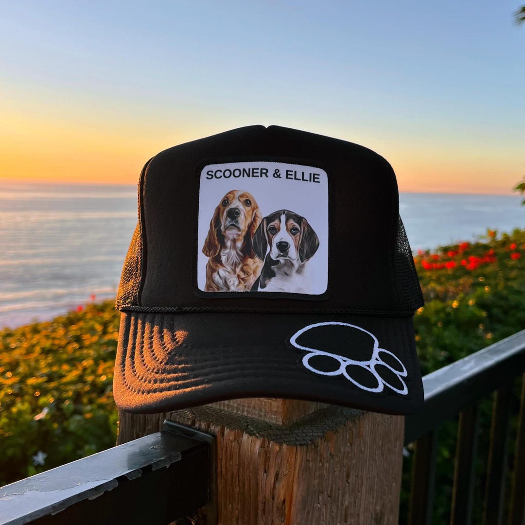 Custom Pet Portrait Trucker Hat, Custom Dog Hat, Dog Hat Patches ...