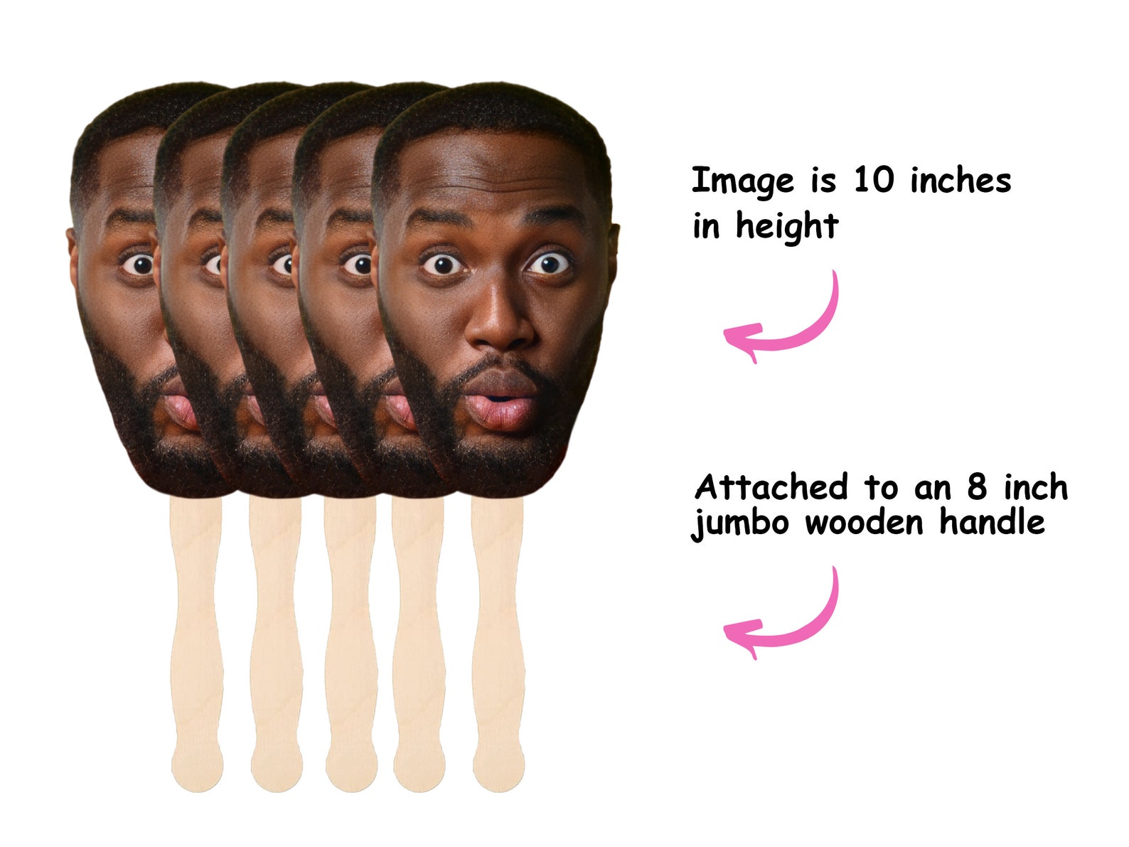 Custom Face Fans on a Stick, Big Head Sign for Graduation, Face Cutouts ...