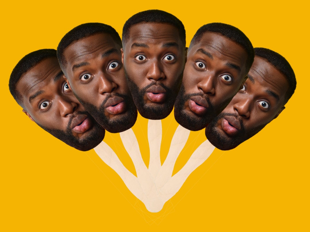 Custom Face Fans on a Stick, Big Head Sign for Graduation, Face Cutouts ...