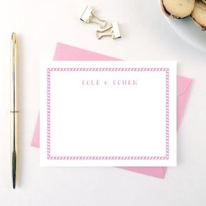 Personalized Kids Note Card Set, Striped Stationery - Etsy