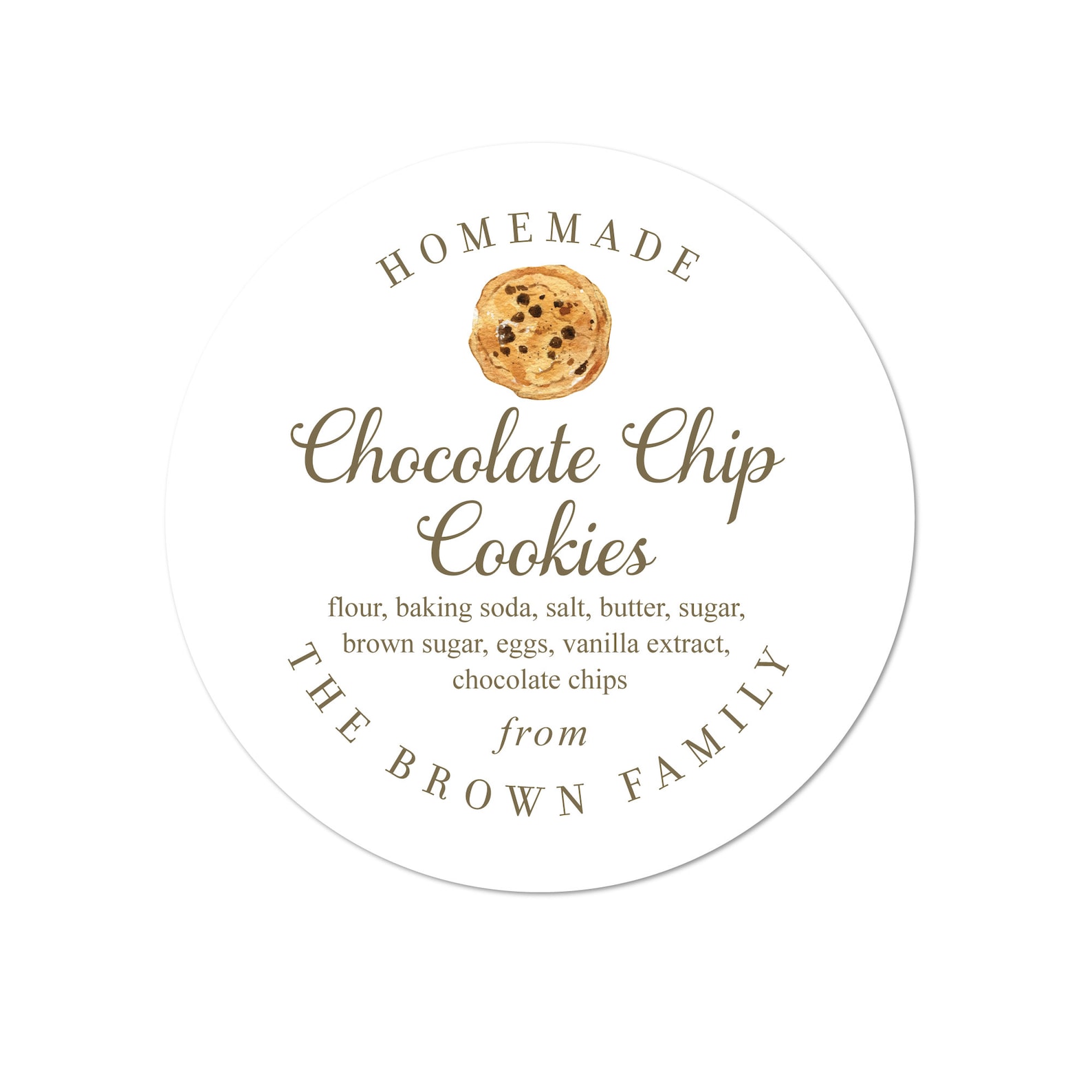 Personalized Cookie Label Stickers, Baking Labels, Baking Stickers ...