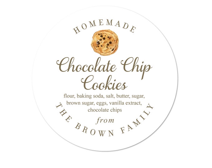 Personalized Cookie Label Stickers, Baking Labels, Baking Stickers ...