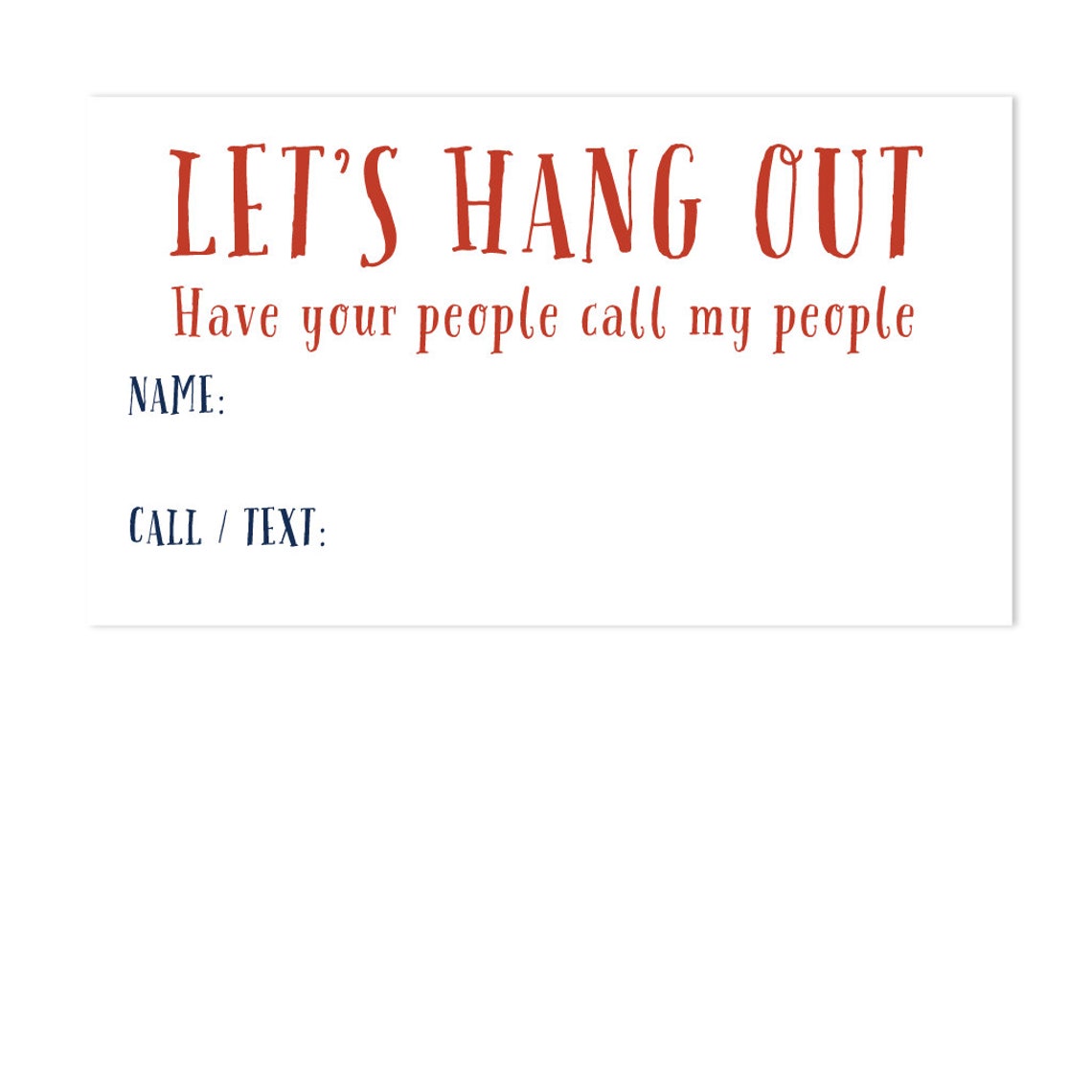 Play Date Calling Cards Kids Calling Cards Boys Girls | Etsy