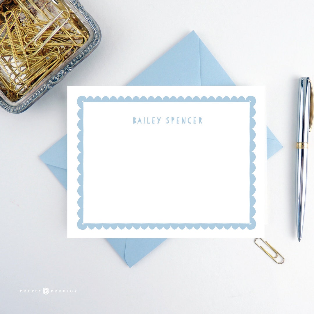 Personalized Kids Stationery Set, Kids Personalized Note Card Set, Kids ...