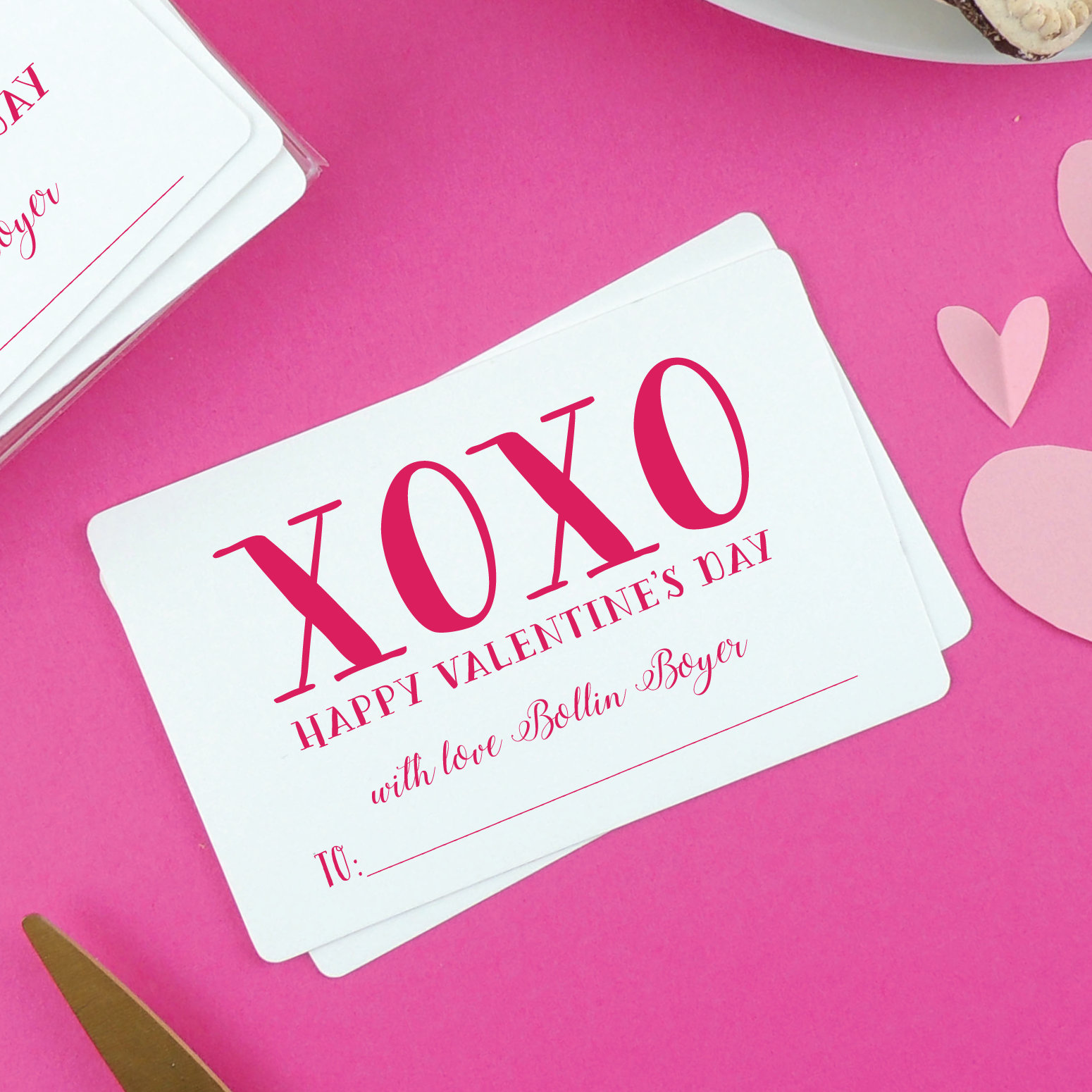 Personalized Kids Valentine Cards for School, Red Valentine's Day Cards ...