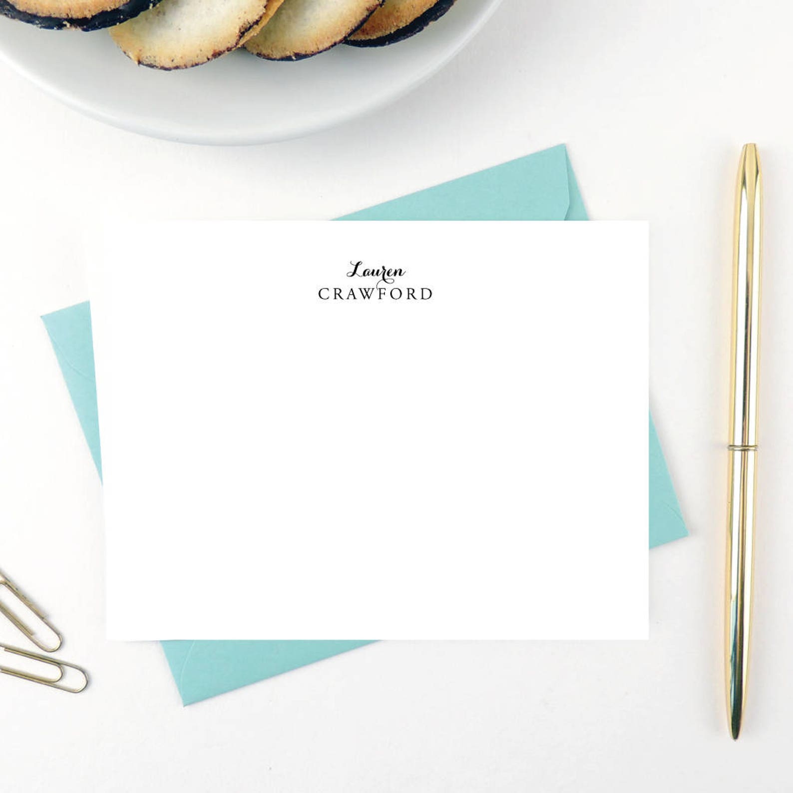 Personalized Stationery Note Card Set / Personalized Stationary ...