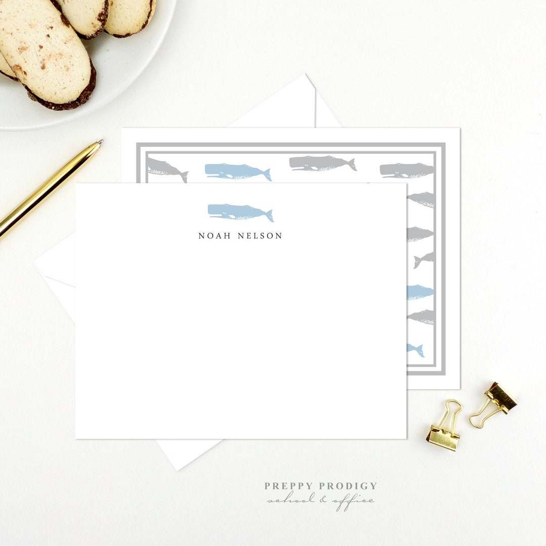 Custom Personalized Kids Stationery Set, Stationary Note Card Set for ...