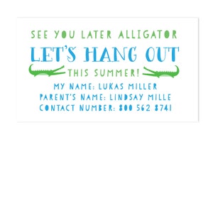 End of Year Keep in Touch Cards, Kids Calling Cards, Play Date Card ...