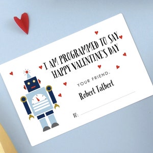 Personalized Kids Valentine Cards for School, Valentine's Day Cards ...