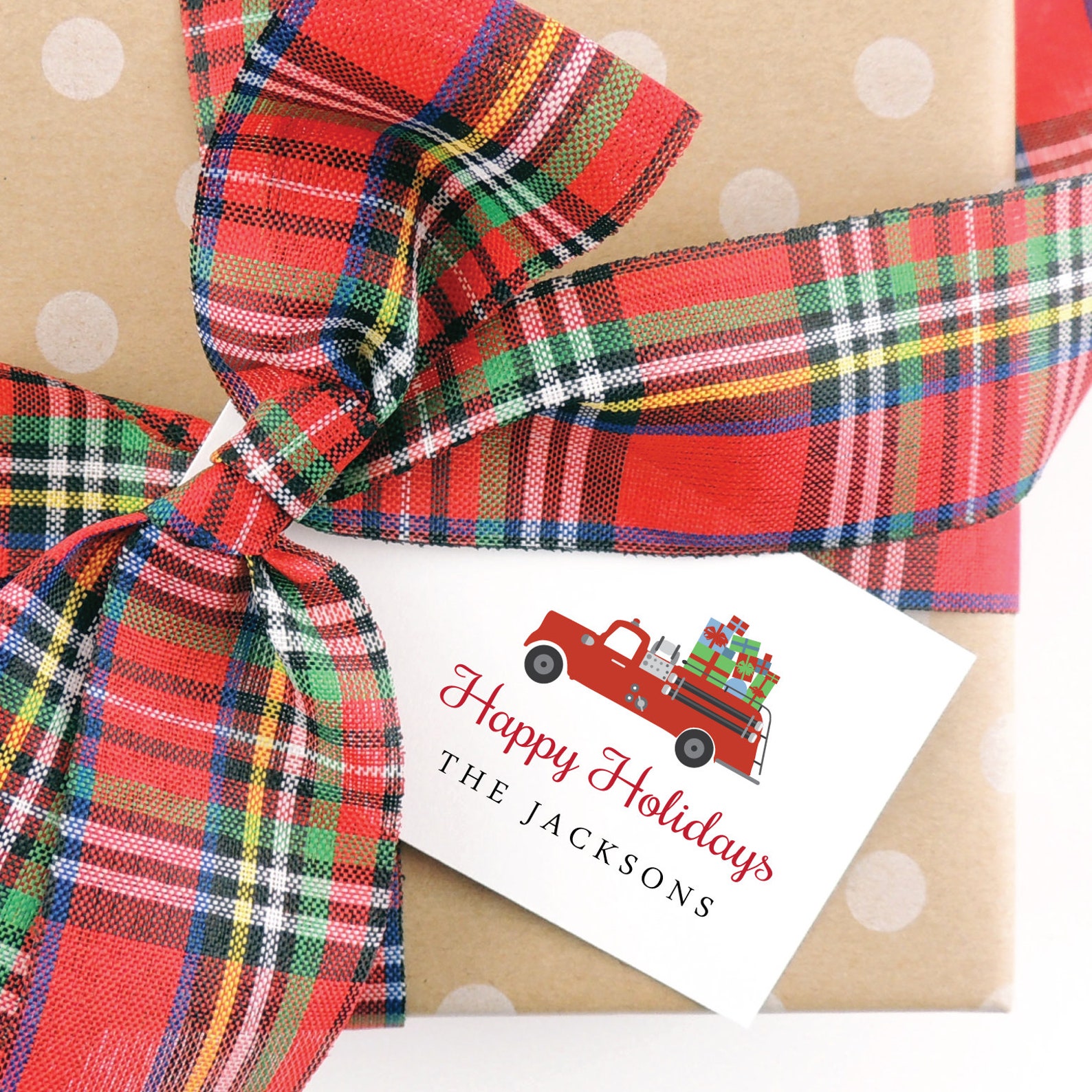 Christmas Gift Tags Personalized Personalized Happy Holidays | Etsy