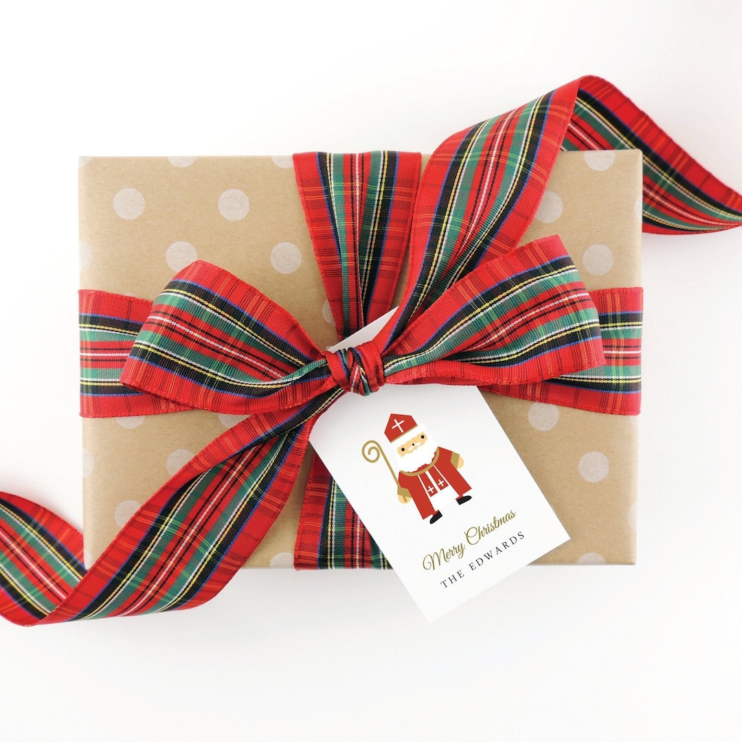 Christmas Gift Tags Personalized, Personalized Happy Holidays Gift Tags ...