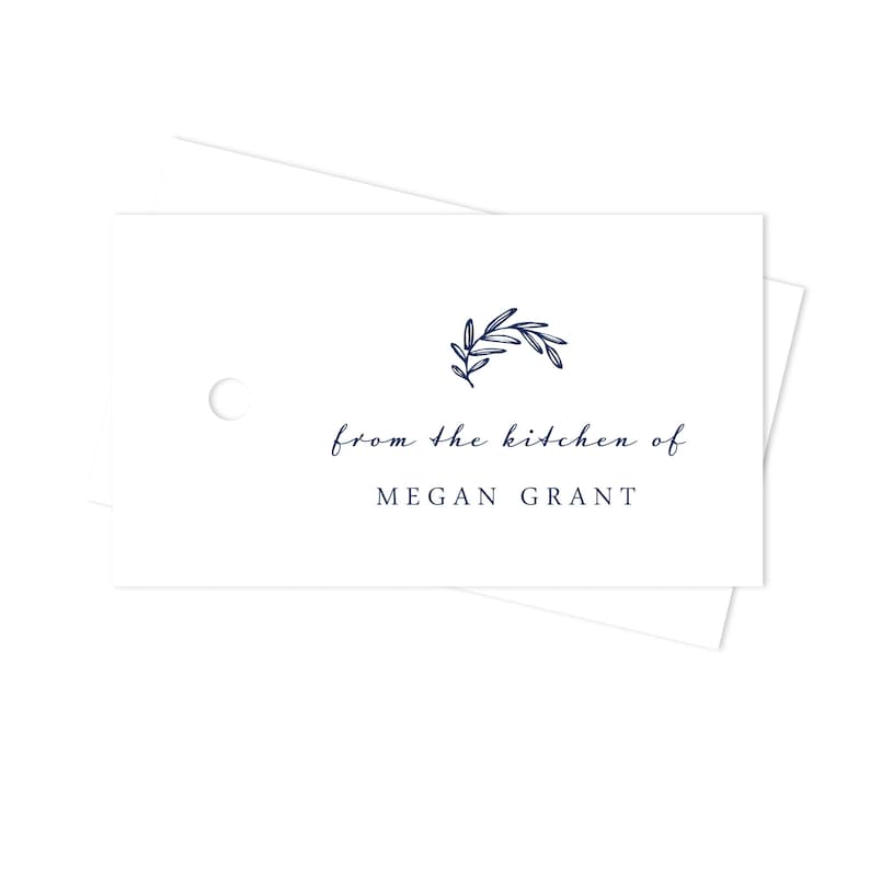 Personalized Olive Leaf Kitchen Gift Tags, Set of 20 - Etsy