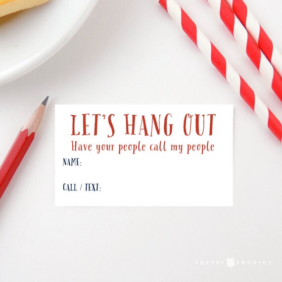 Play Date Calling Cards Kids Calling Cards Boys Girls | Etsy