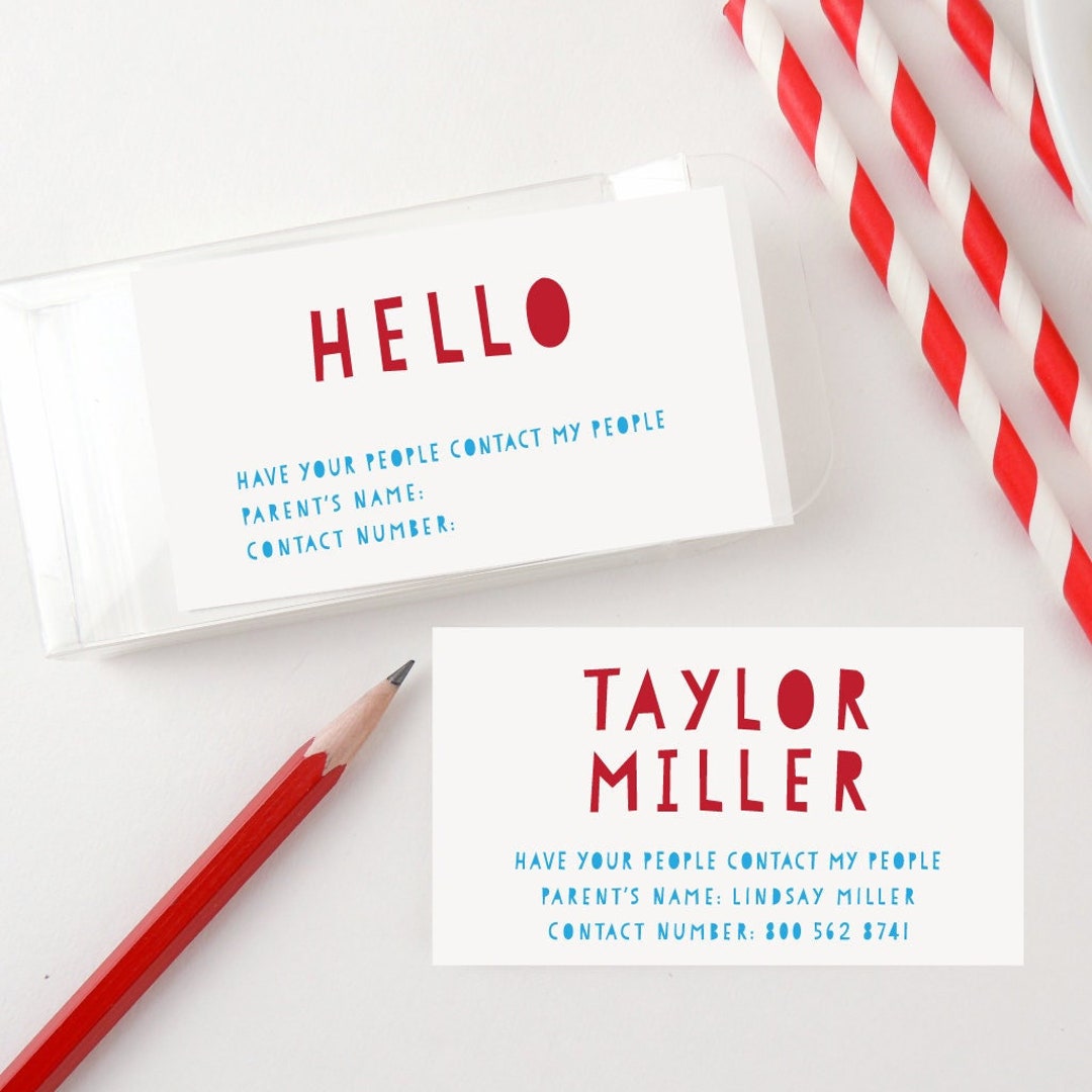Calling Cards, Kids Calling Cards, Play Date Card, Teens, Adults, Boys ...