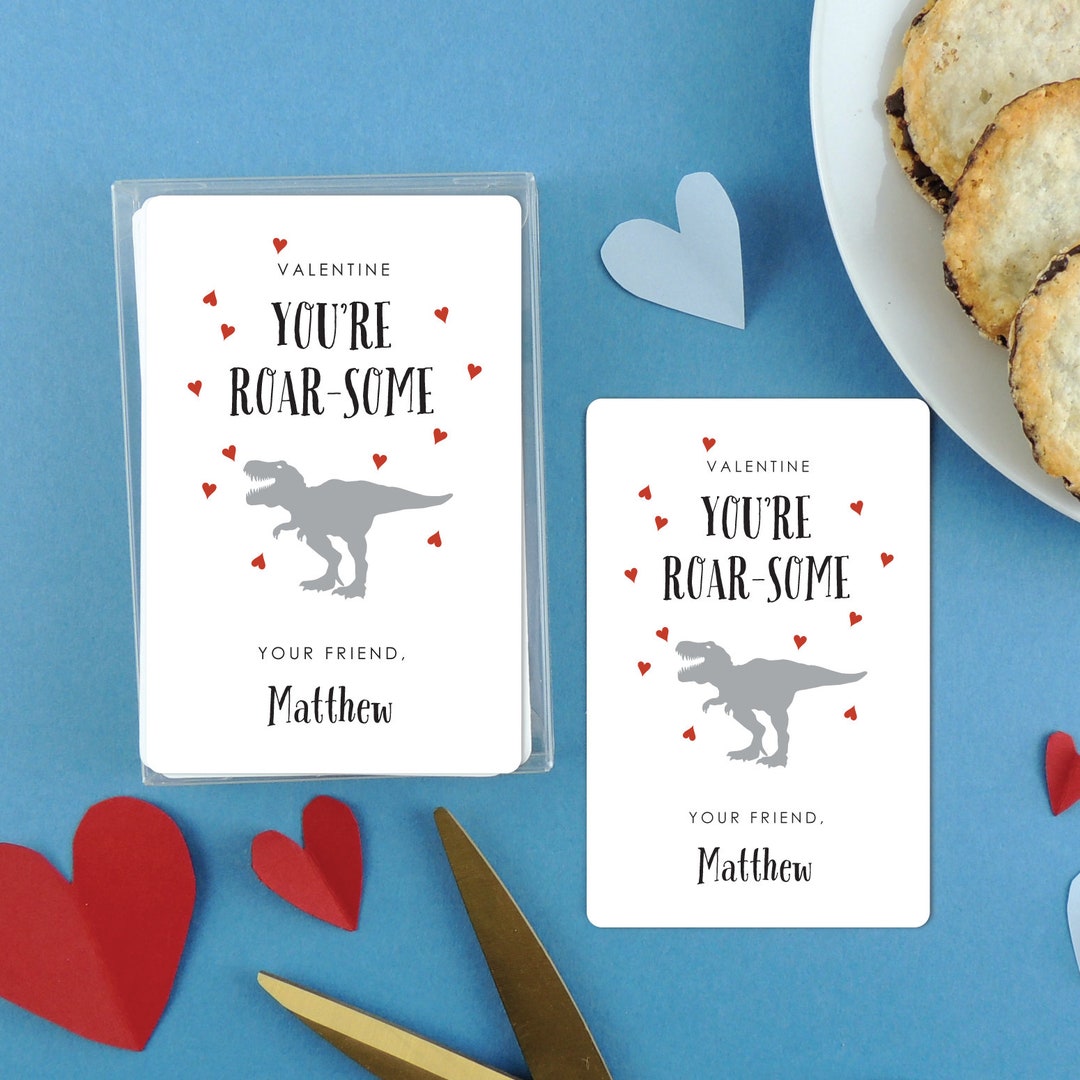 Personalized Kids Valentine Cards for School, Valentine's Day Cards ...