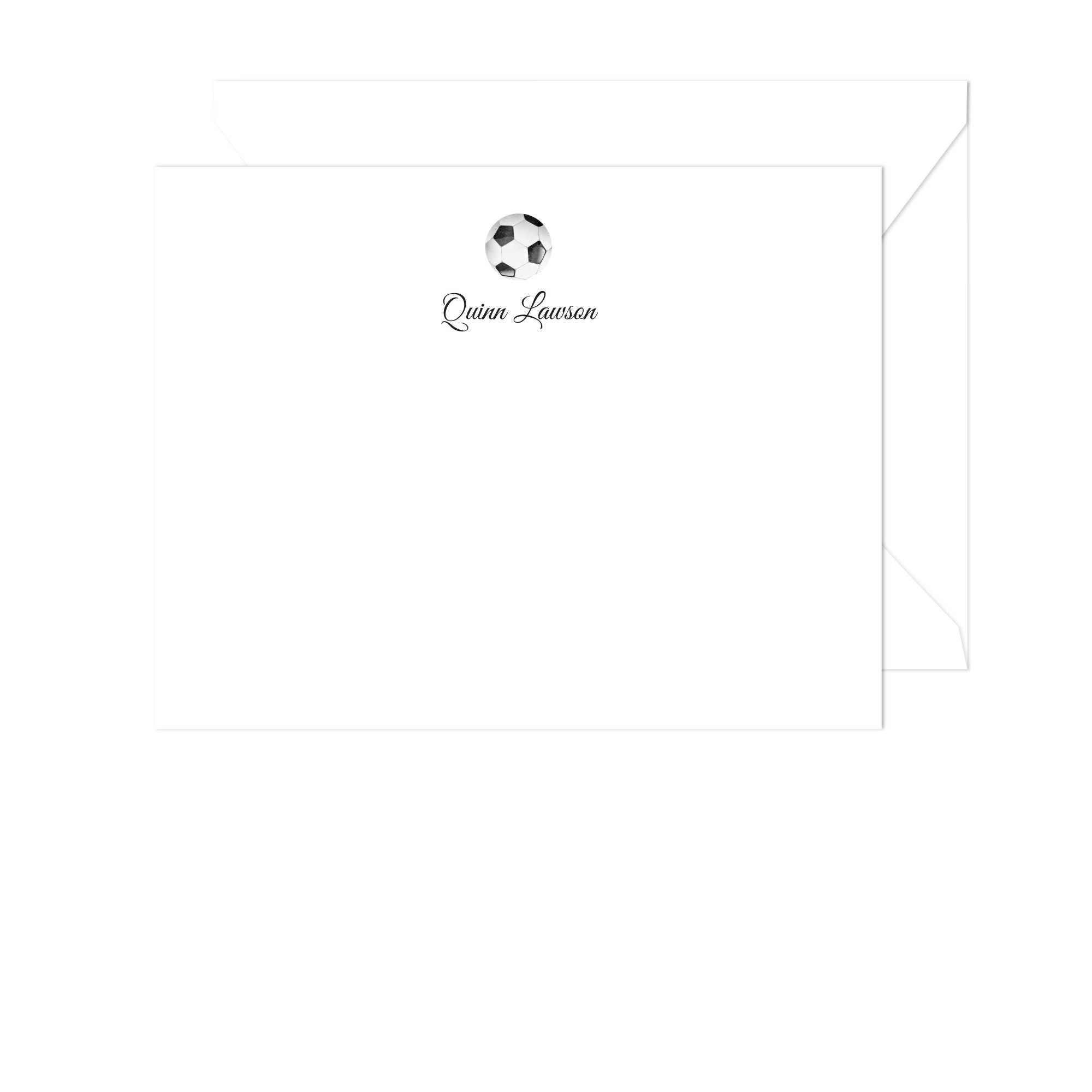 Personalized Soccer Note Card Set, Kids Stationery, Coach Gift - Etsy