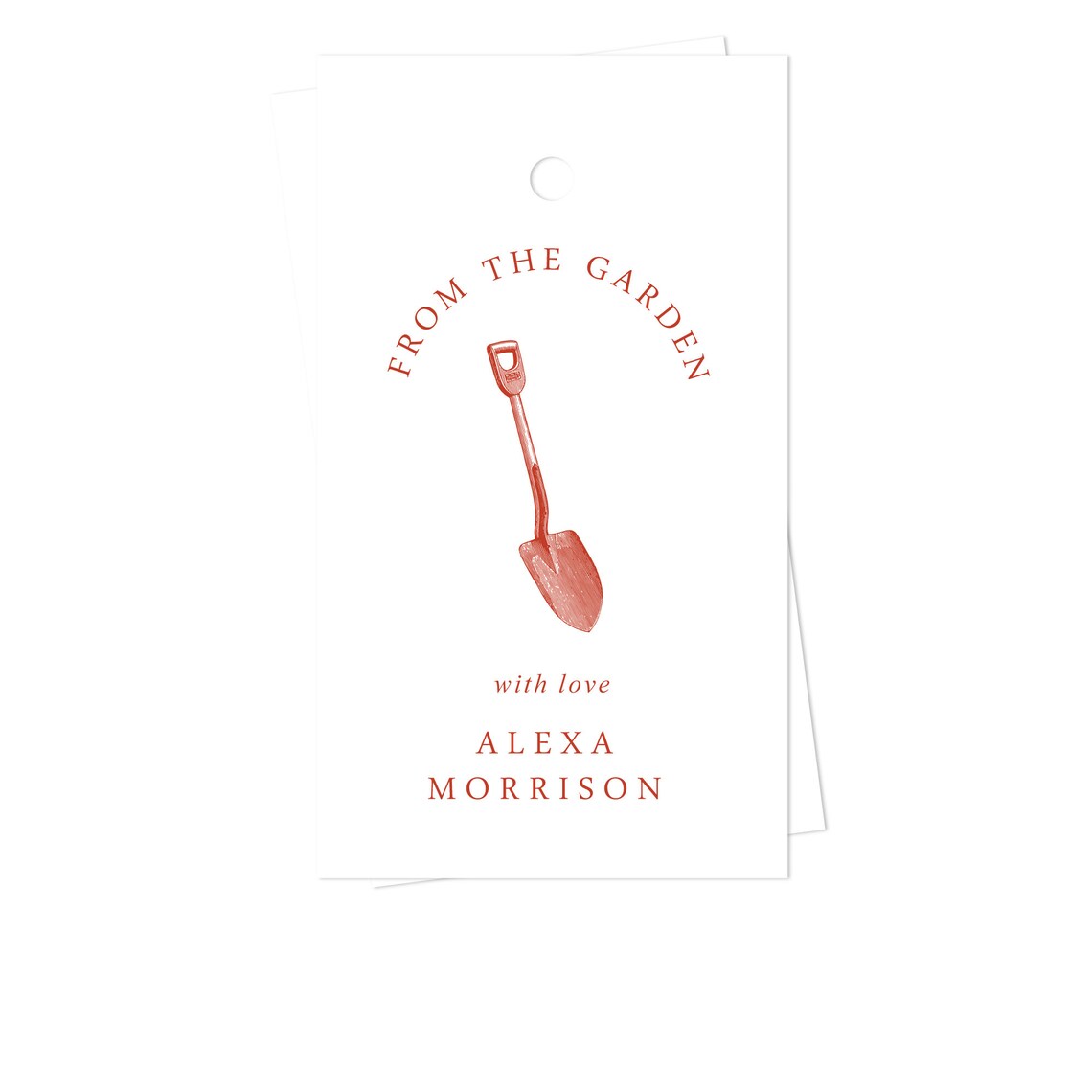 Personalized Garden Gift Tags, Handmade Shovel Label - Etsy