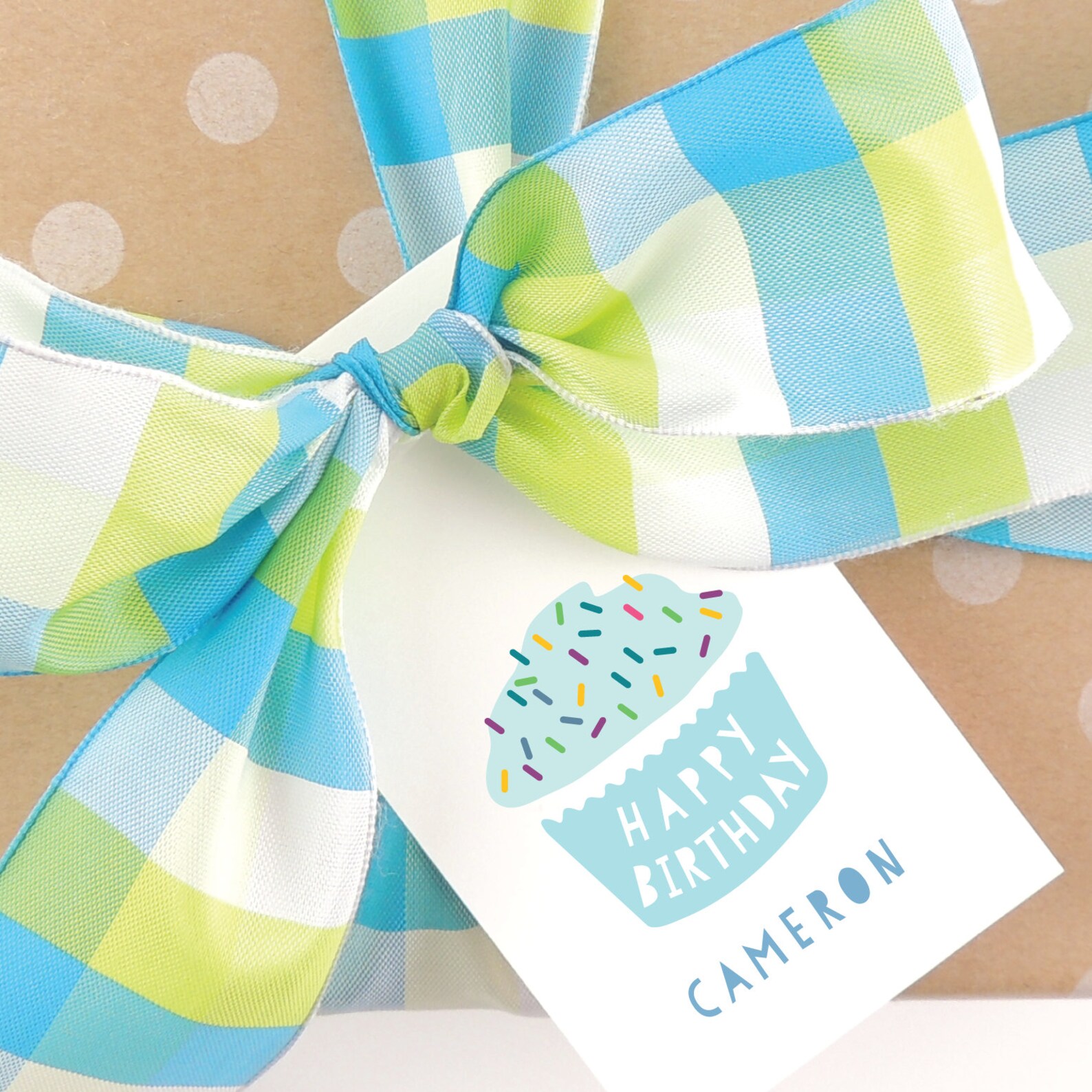 Personalized Birthday Gift Tags – Cupcake Design, Custom Favor Tags - Etsy