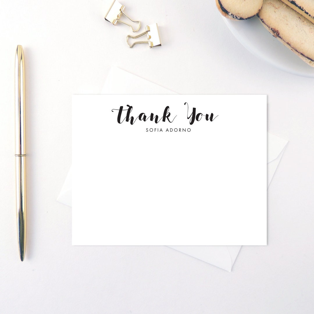 Personalized Stationery Thank You Note Card / Personalized - Etsy