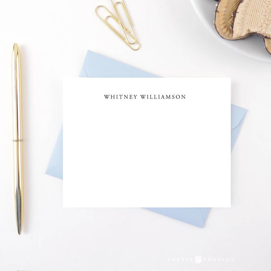 Personalized Stationery Note Card Set / Personalized Gift / Classic ...