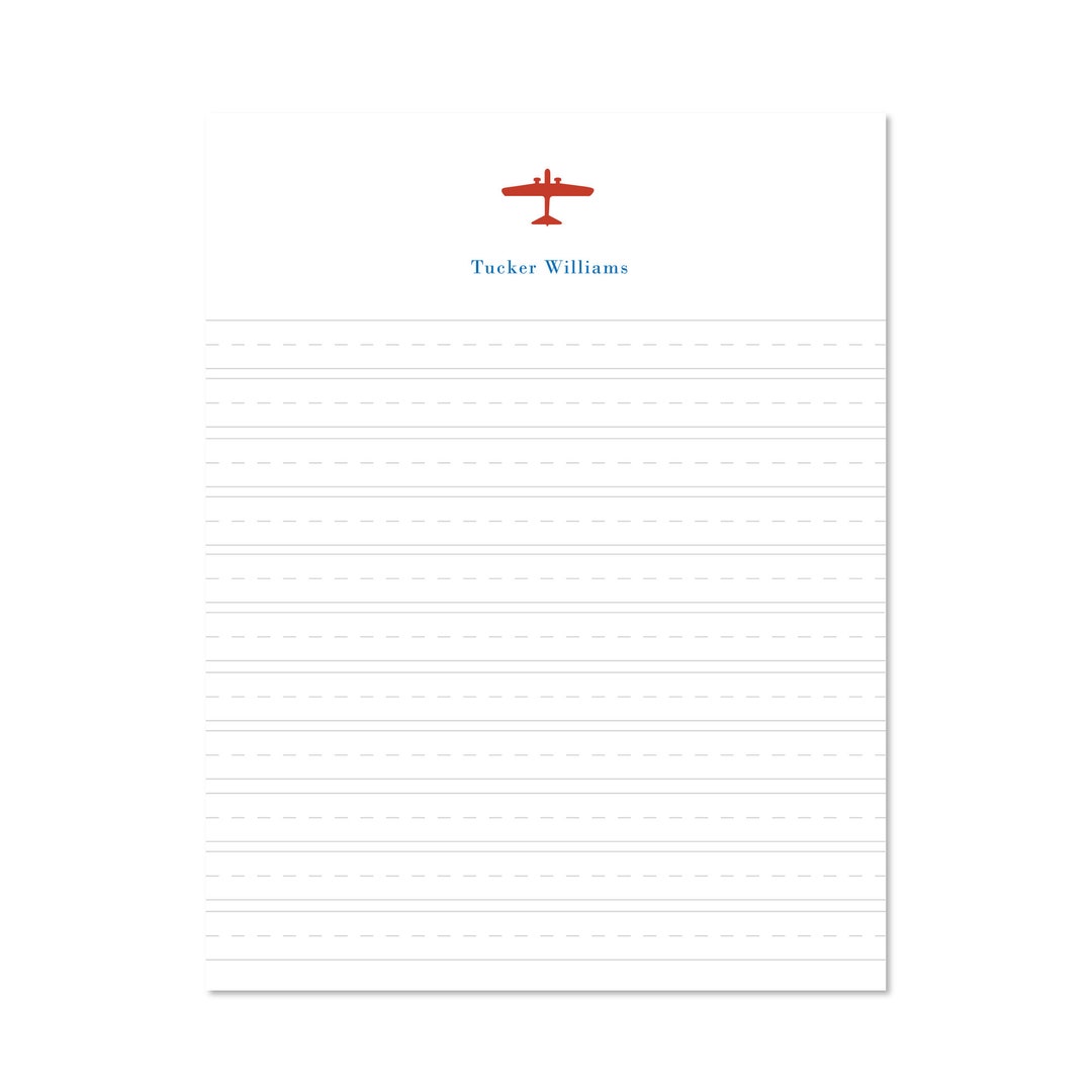 Skip a Line Ruled Notebook Paper for Kids, Kids Personalized School ...