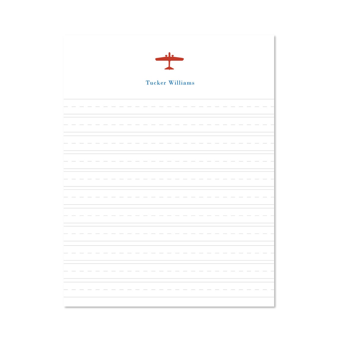 Skip a Line Ruled Notebook Paper for Kids, Kids Personalized School ...