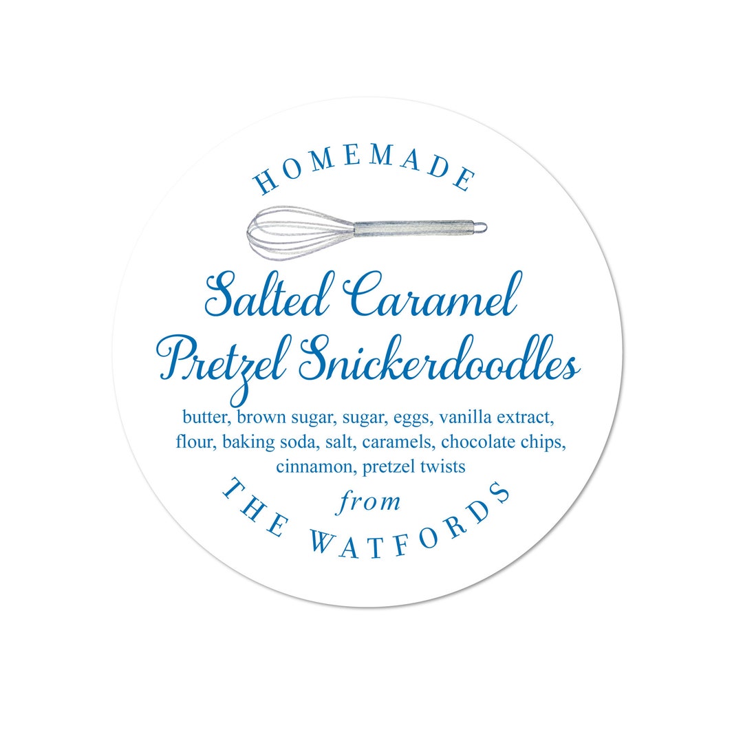 Personalized Cookie Label Stickers, Baking Labels, Baking Stickers ...