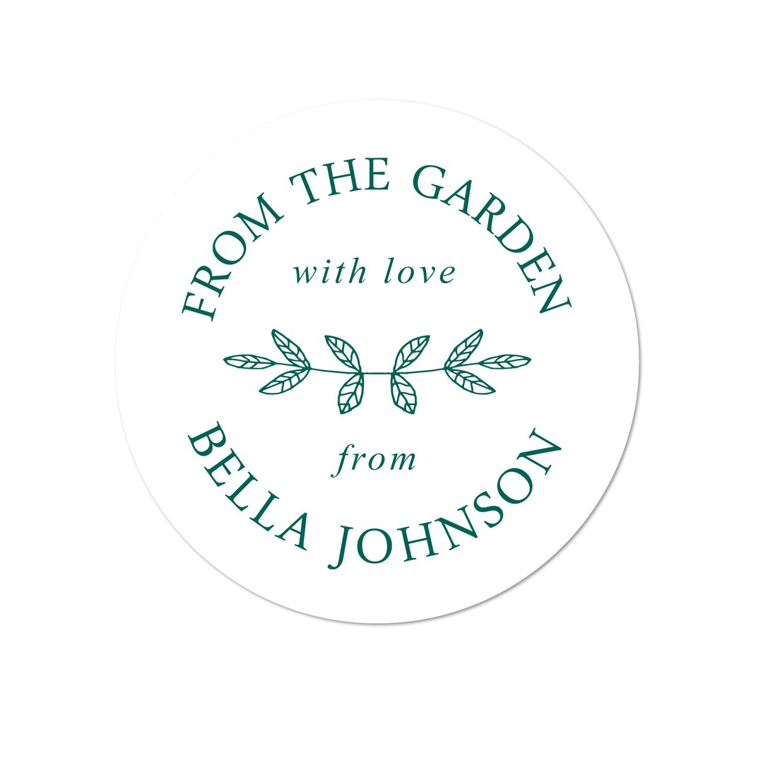 Personalized From the Garden of Labels, From the Garden of Stickers ...