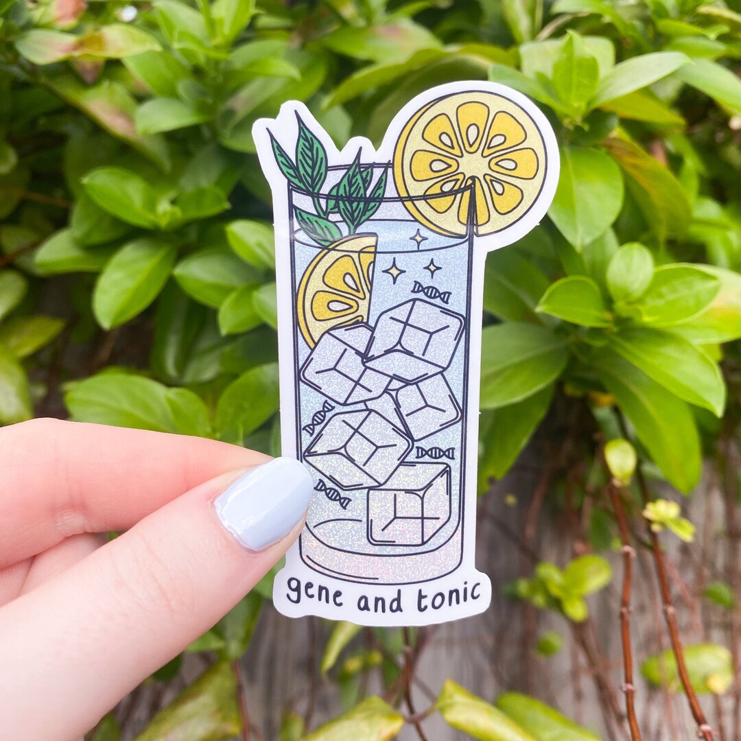 Gene and Tonic Genetics Glitter Sticker - Etsy Australia