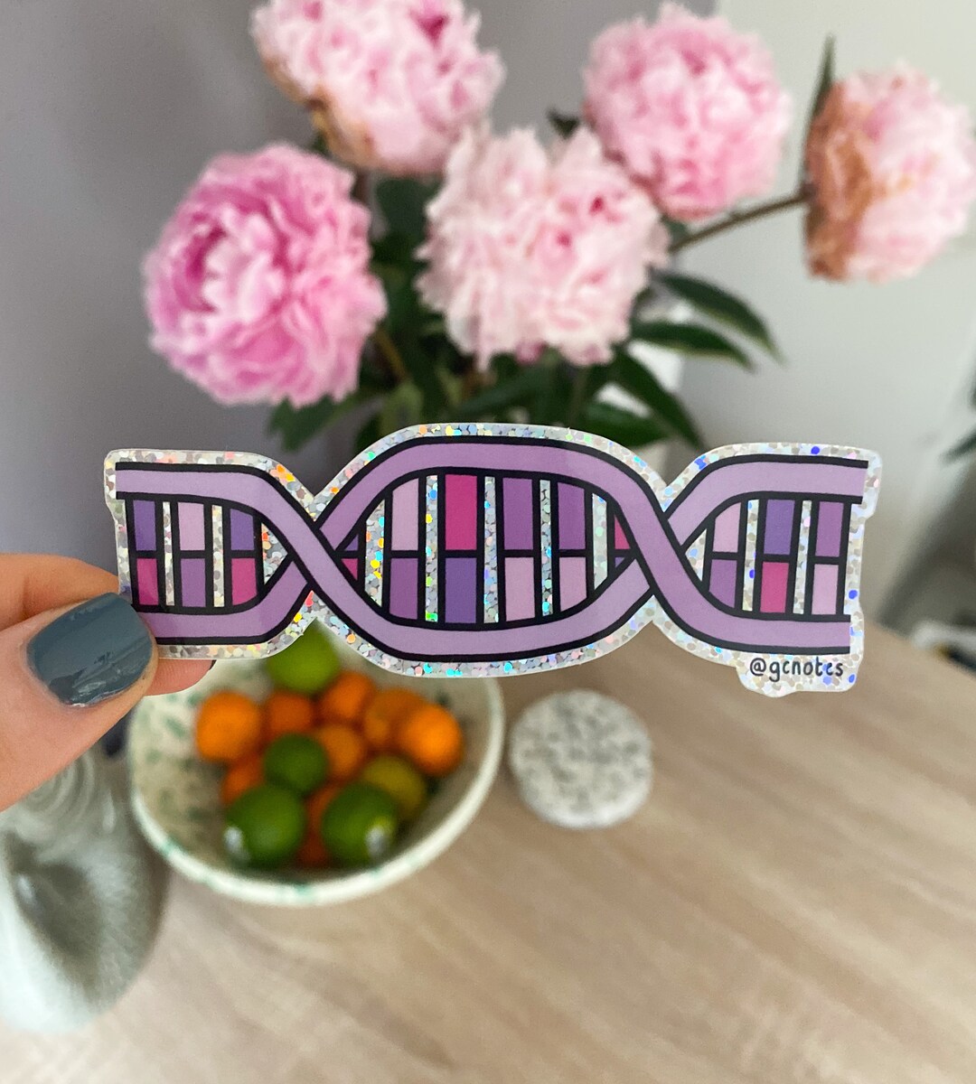 DNA Helix Glitter Sticker - Etsy