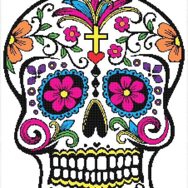 Sugar Skull Blanket - Etsy