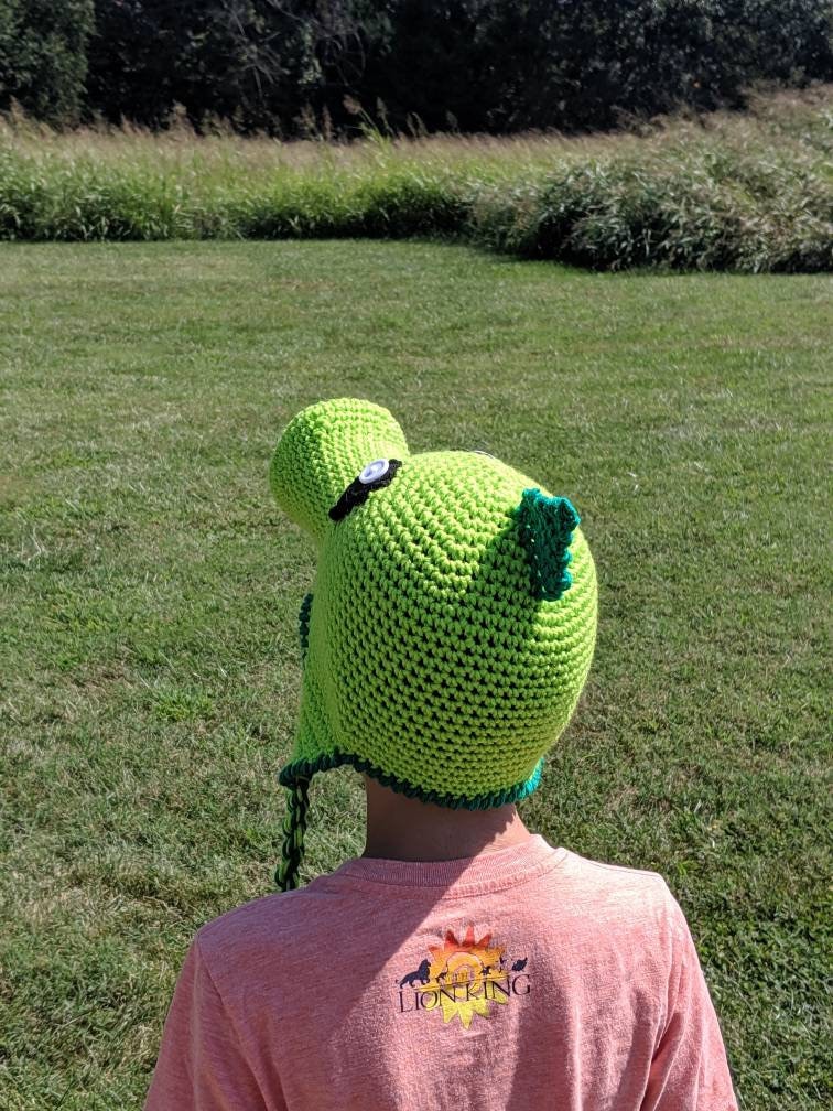 Green Peashooter Pea Shooter Crochet Hat Beanie Stocking Cap With ...