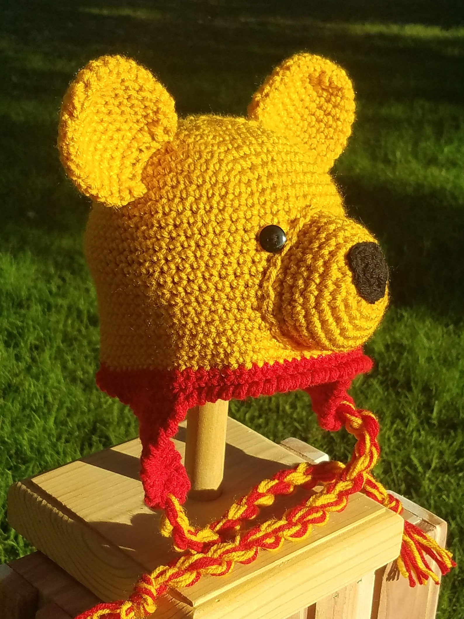 Hand Crochet Golden Bear Hat - Sizes Newborn Through Adult - Crochet ...