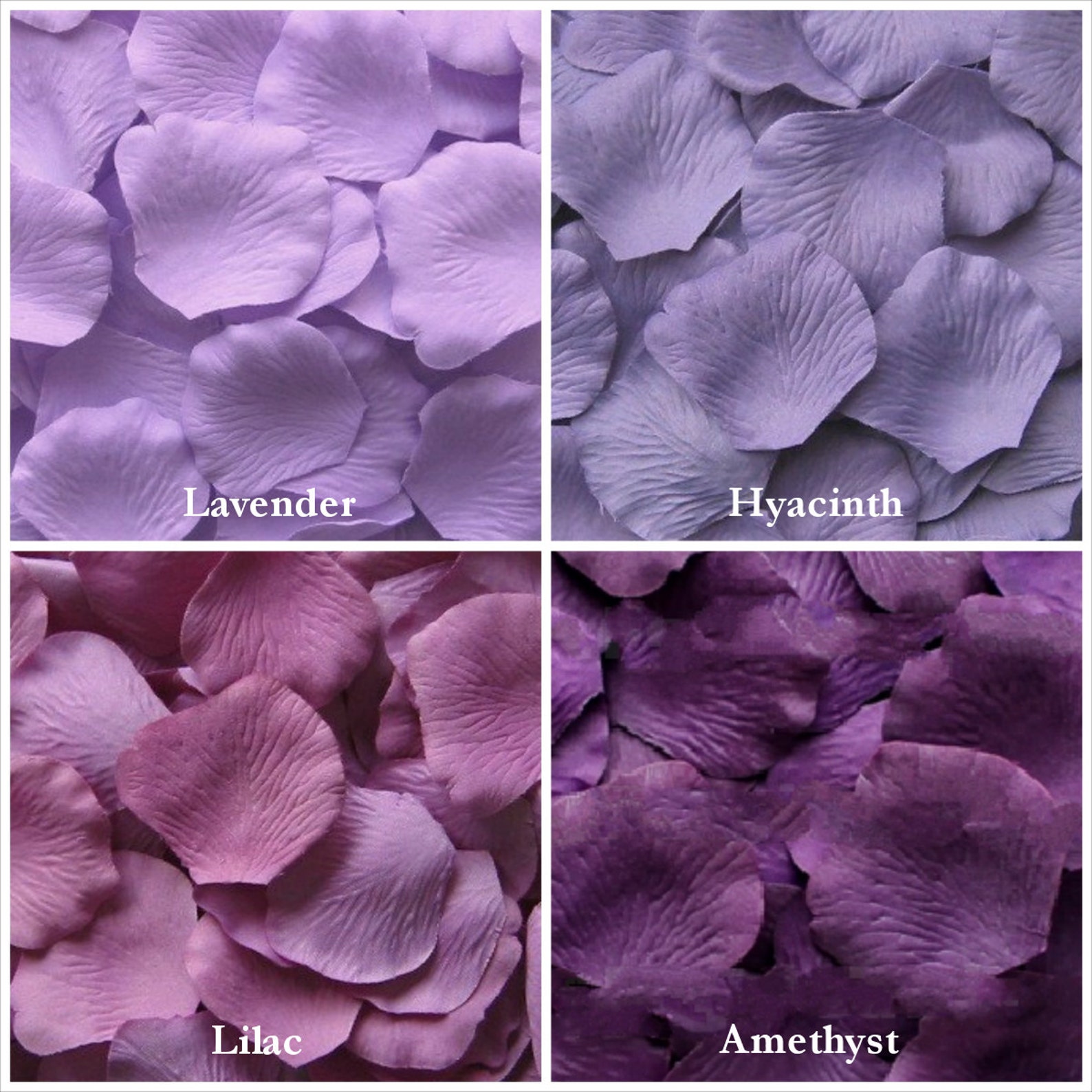 Purple Rose Petals in 14 Shades Purple Silk Rose Petals Fake | Etsy
