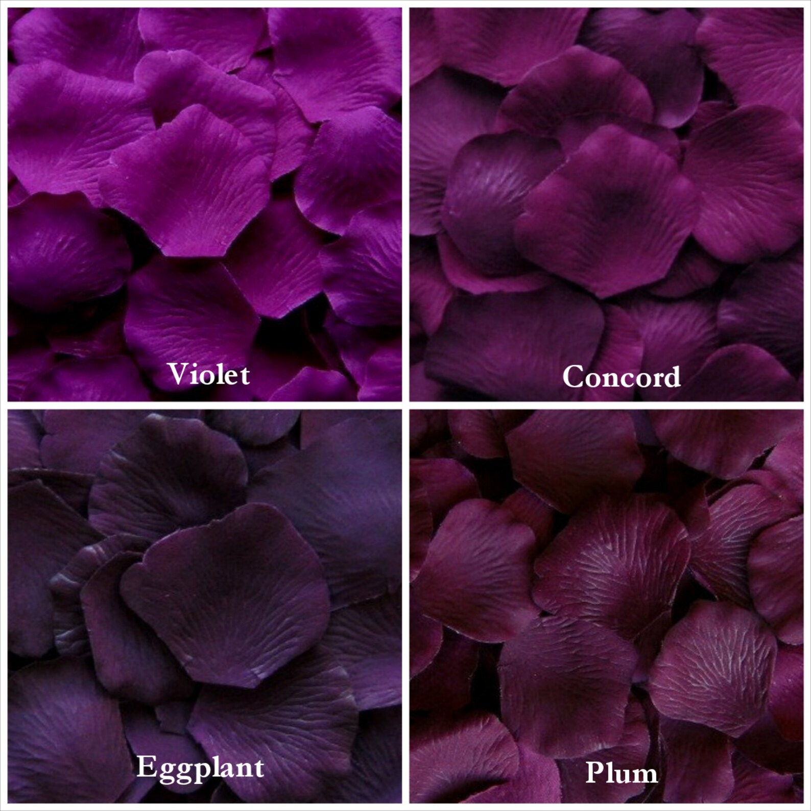 Purple Rose Petals in 14 Shades Purple Silk Rose Petals Fake | Etsy