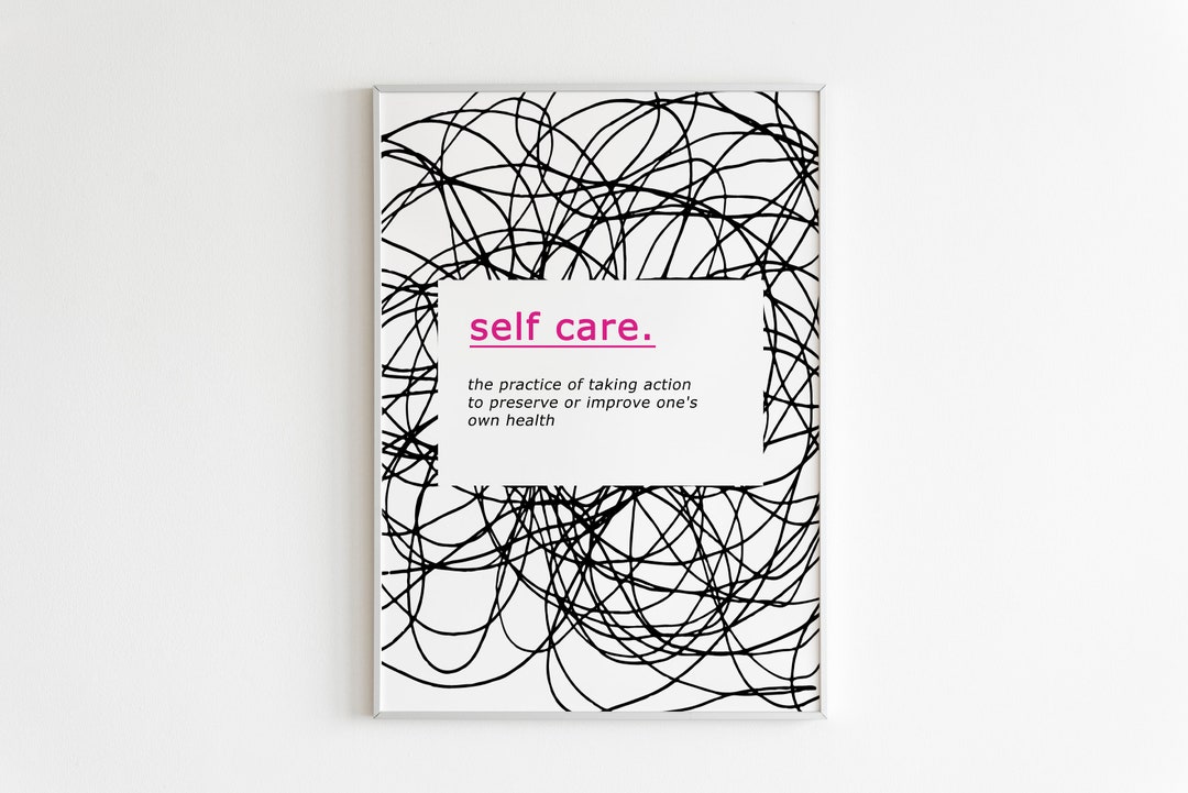 Self Care Printable Print, Digital Download, Downloadable Art, Mental ...