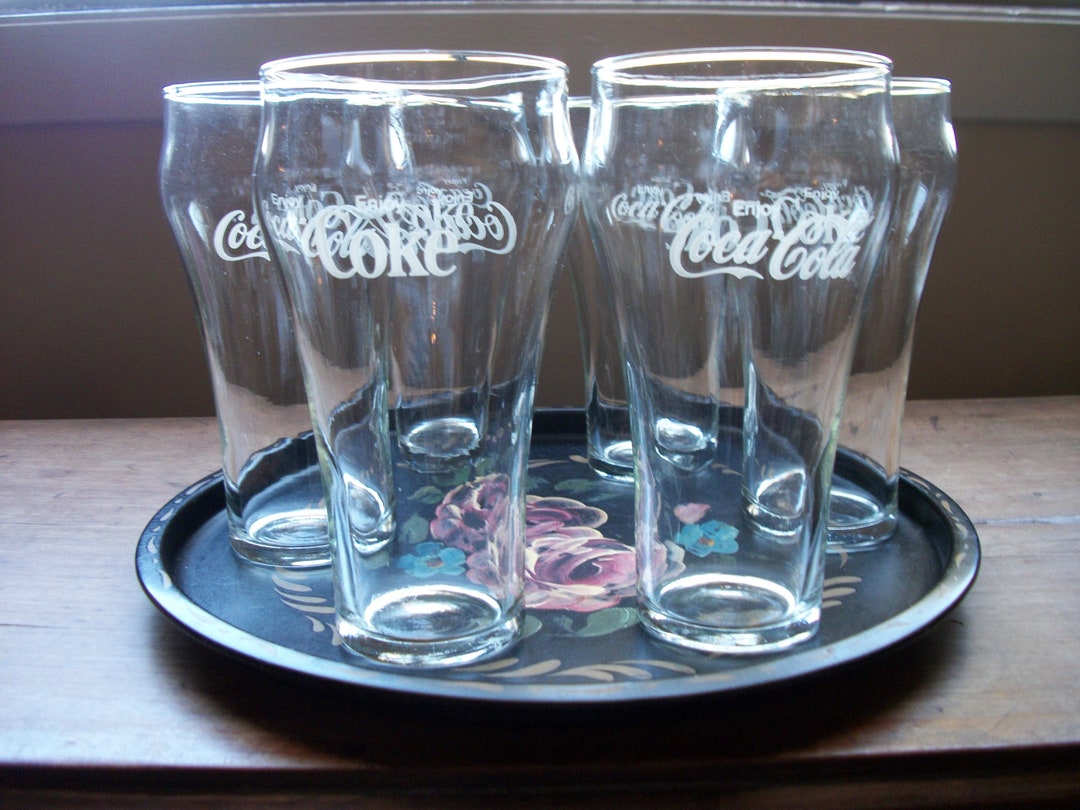 Retro COCA-COLA Tumblers, 16 Fl Oz, Enjoy Coke Glasses, Housewarming ...