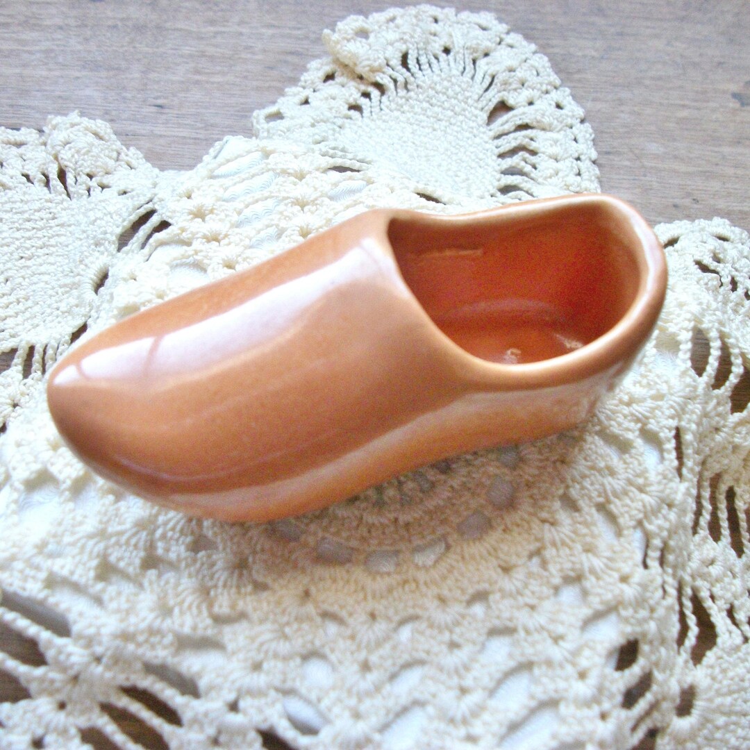 Ceramic Clog Desert Tan Plant Holder Terrariums Fairy Gardens Miniature ...