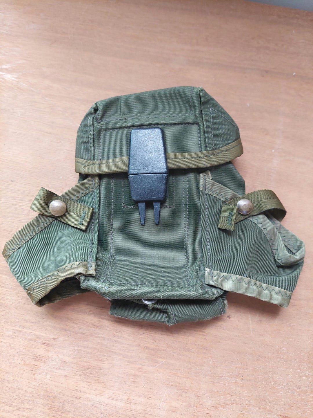 Vintage Military Issue Collectible Small Arms Pouch W Nylon Trim OD ...