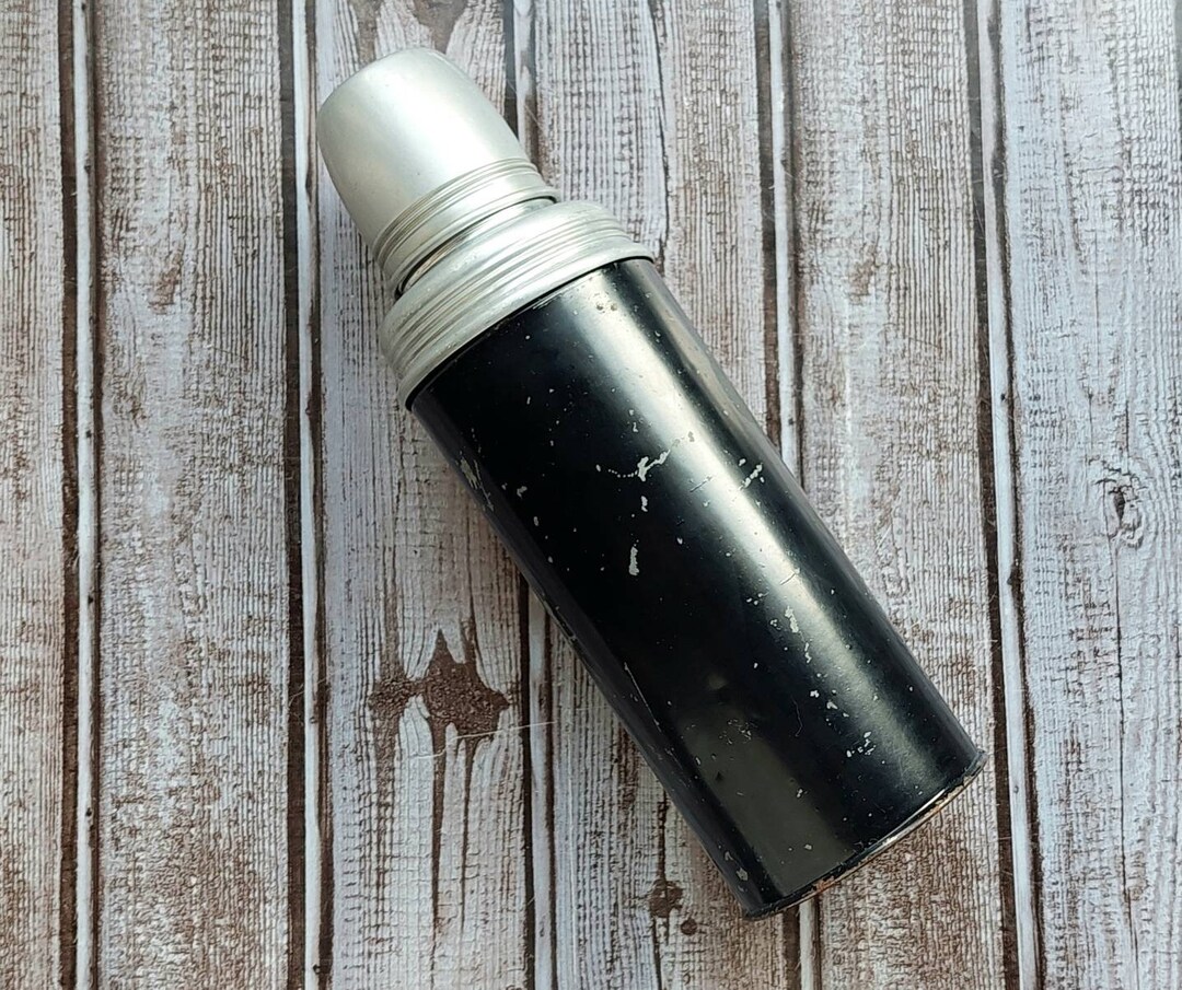 ISOLA Glass Lined Vacuum Bottle With Aluminum Screw Top and Cup Black ...