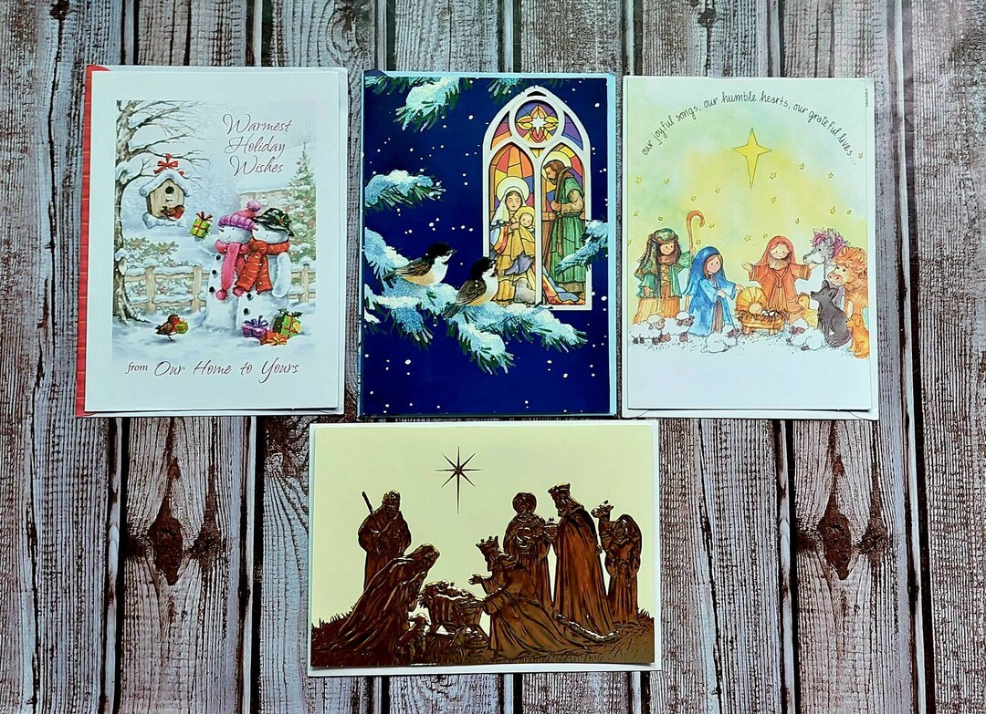 St. Joseph's Indian School, Christmas Greeting Card Mix of 4, Matching ...
