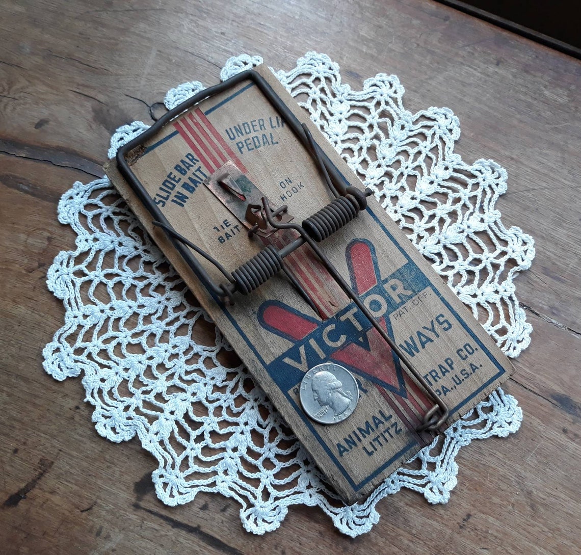 Advertising Collectible Victor Four Ways Wood Trap Made in - Etsy