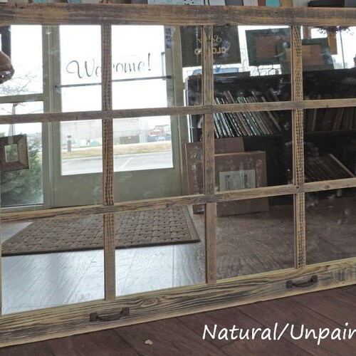 10 Pane Farmhouse Wall Decor Window Mirror Rustic Window - Etsy