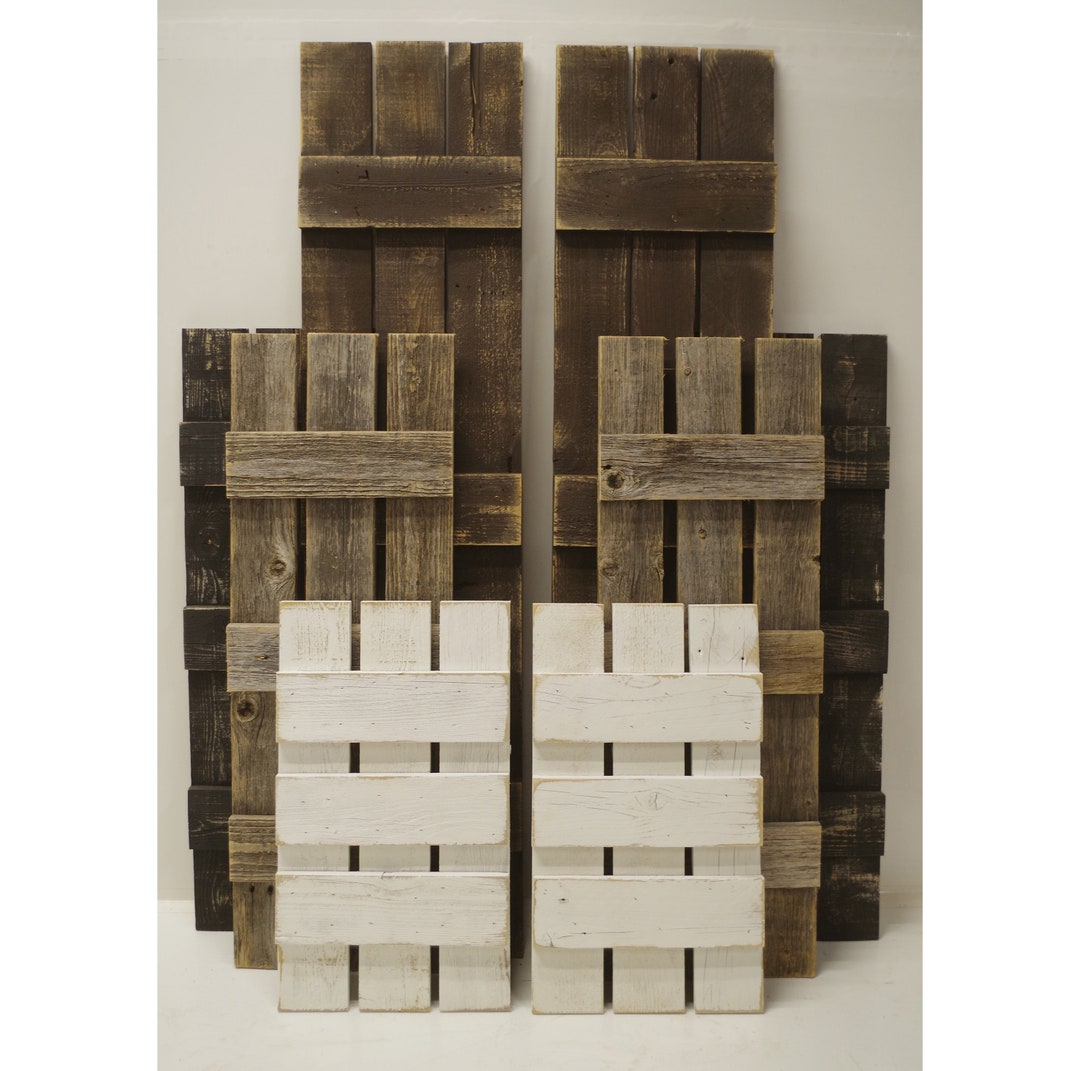 Custom Rustic 11 Wide Window Shutters set-2 Farmhouse Reclaimed Barn ...