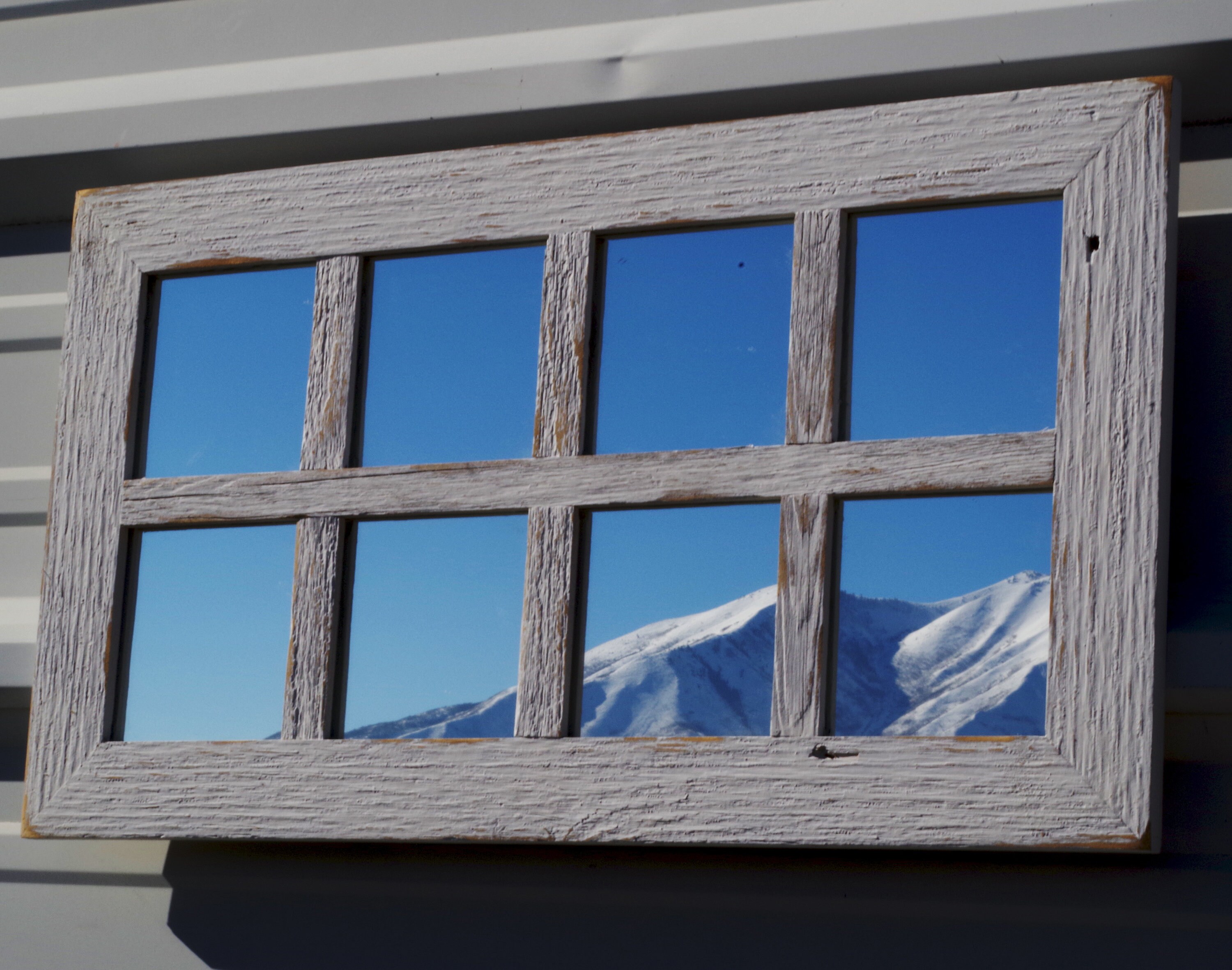 Barn Wood Window Pane Style Mirror 14x25 8 5x5 panes | Etsy