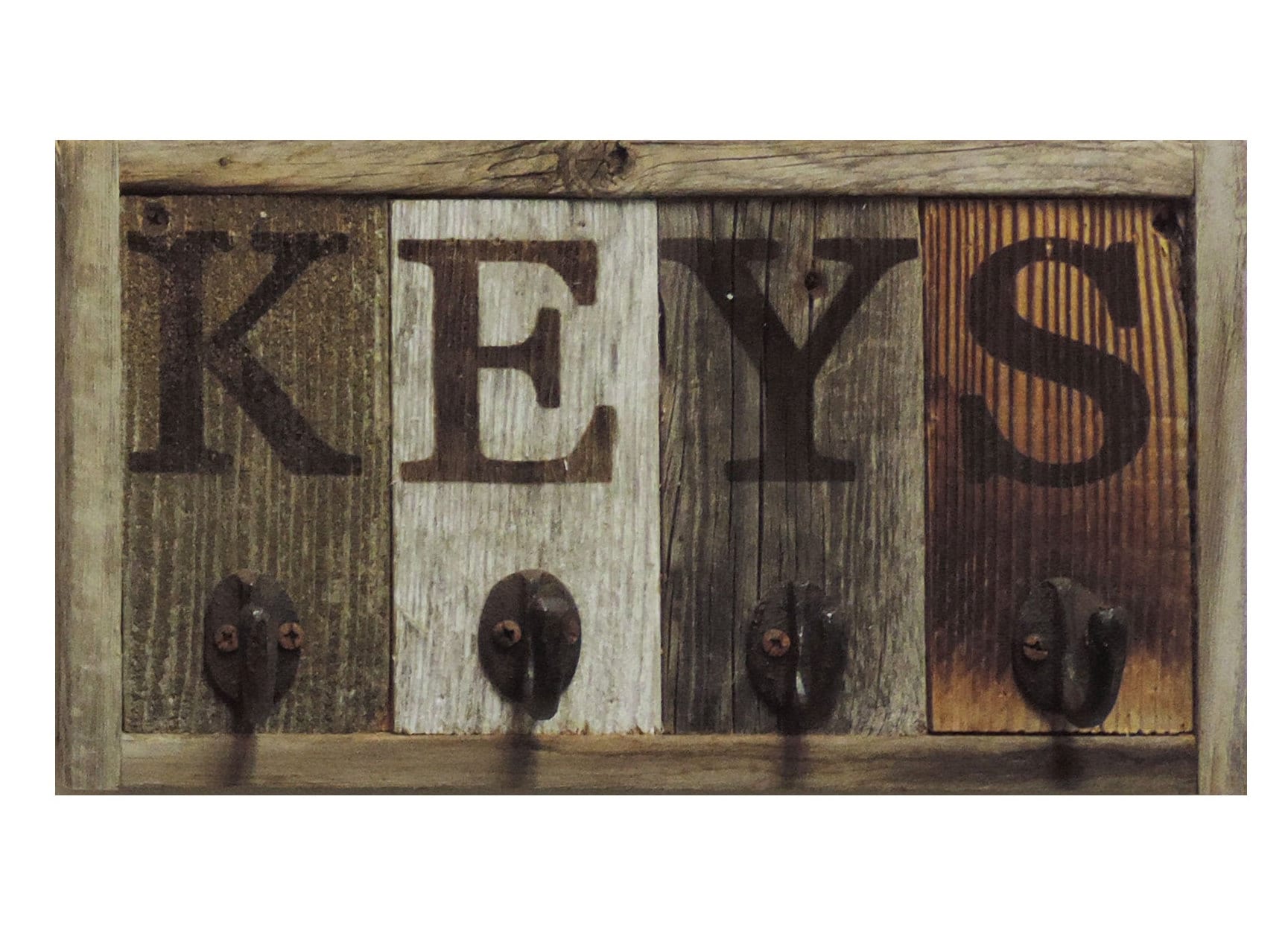 Rustic Wall Mounted Key Hook Rack Wooden Key Chain Holder - Etsy