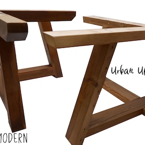 Reclaimed Wood X Style Table Leg | Coffee Dining Kitchen Table Legs ...