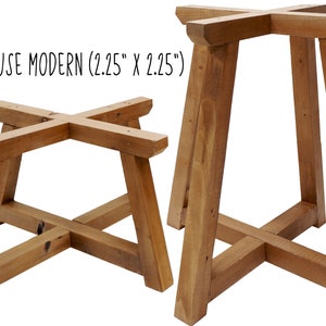 Reclaimed Wood X Style Table Leg | Coffee Dining Kitchen Table Legs ...