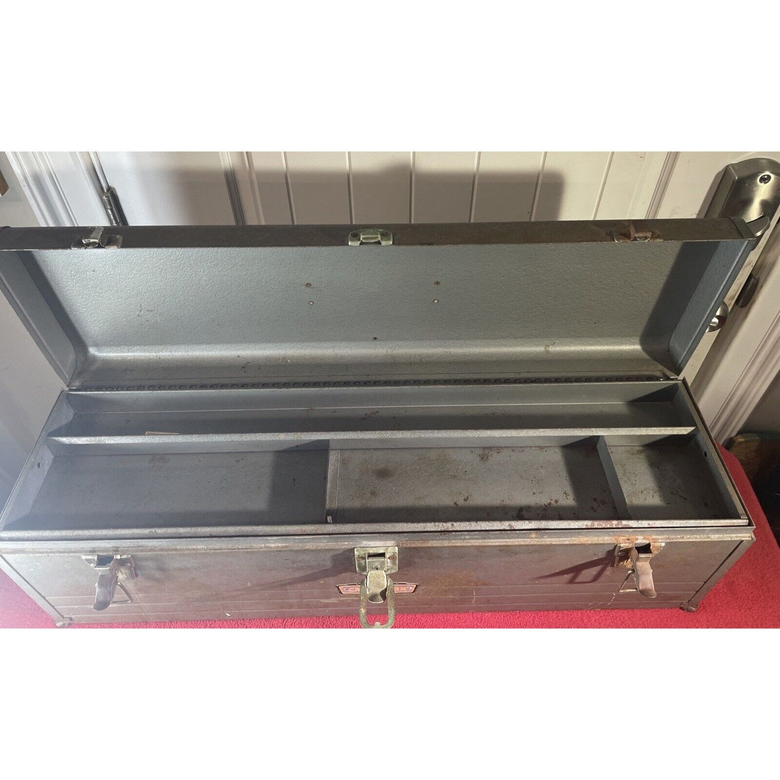 Vintage 1950s Craftsman 6517 Carpenters 30" Metal Tool Box W/tray Side ...